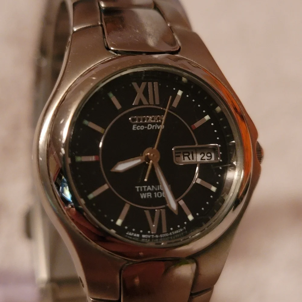 Citizen | Accessories | Citizen Womens Ecodrive Wr0 Day Date Titanium ...